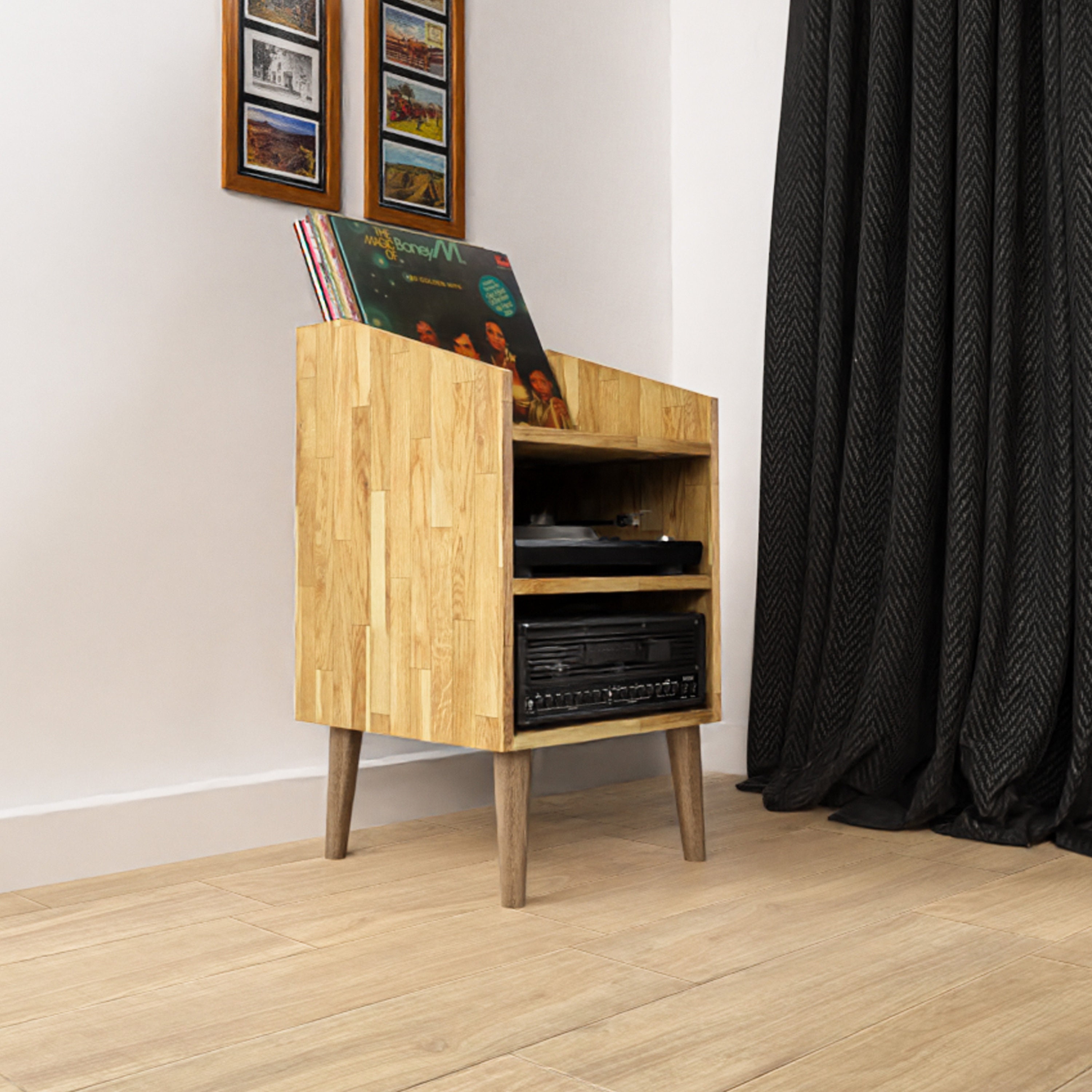 Mid Century Modern Record Player Stand Vinyl Record Storage - Etsy