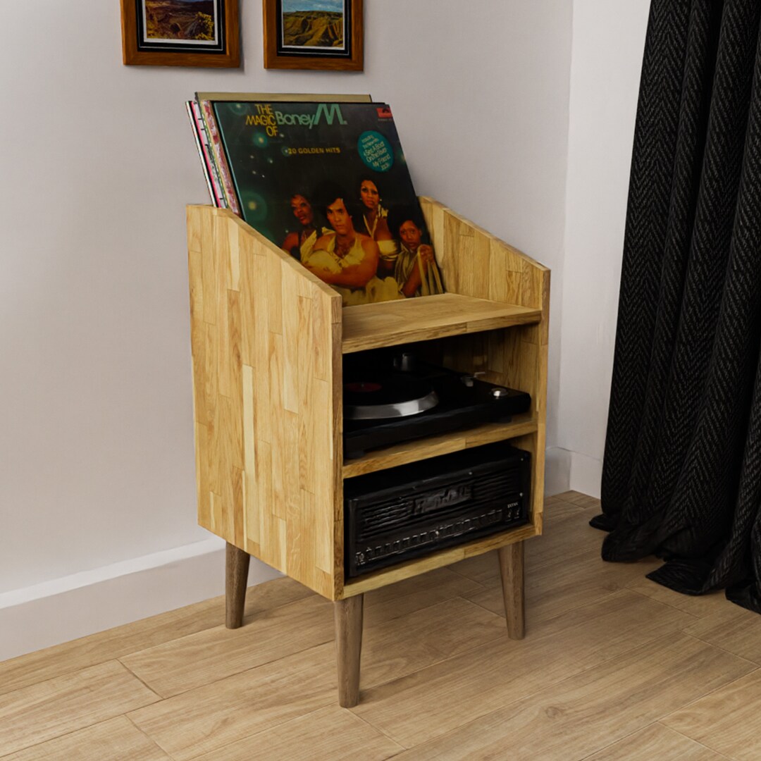 Mid Century Modern Record Player Stand Vinyl Record Storage - Etsy
