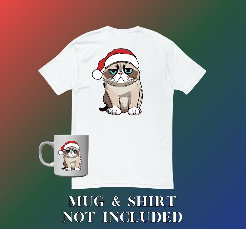 Grumpy Cat Holiday PNG | Grumpy Cat Digital Download | Grumpy Cat ...