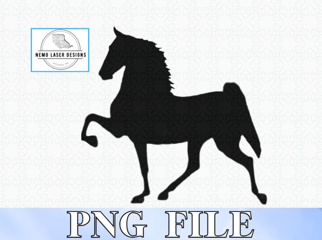Racking Saddlebred Silhouette Digital File | Horse Digital File | Horse ...