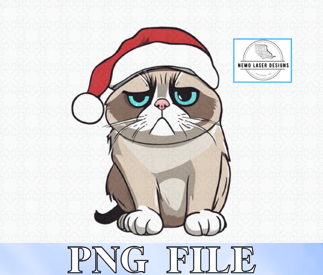 Grumpy Cat Holiday PNG | Grumpy Cat Digital Download | Grumpy Cat ...