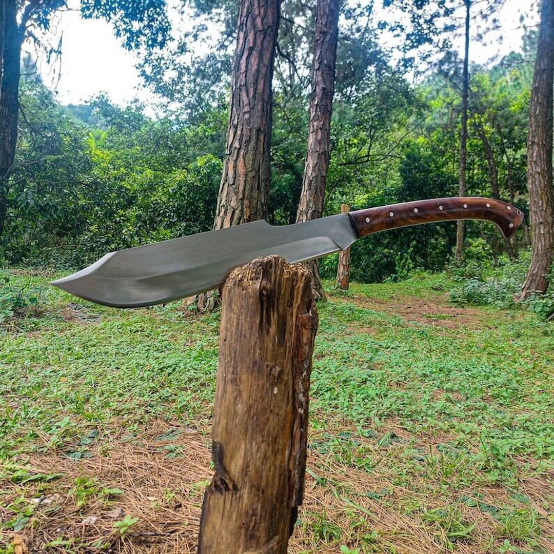 Custom Handmade Splitter Knife Hand Forged Machete Out Door, Camping ...