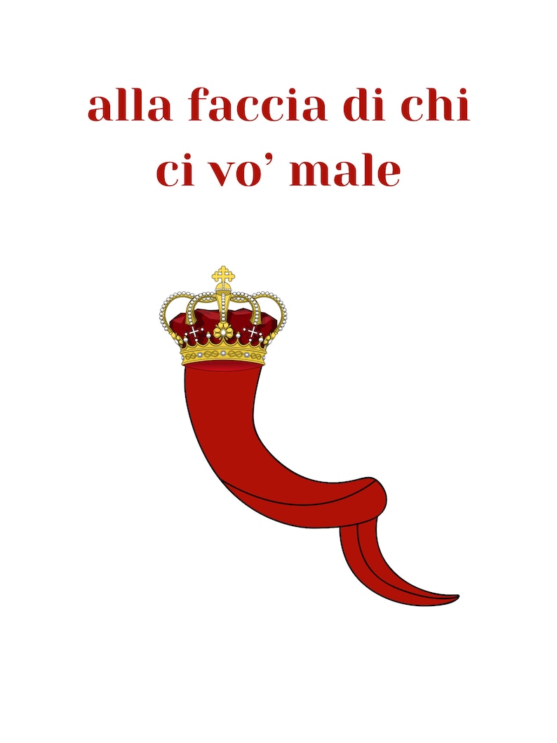 Cornicello Digital Download Art - Malocchio Evil Eye Protection - Etsy