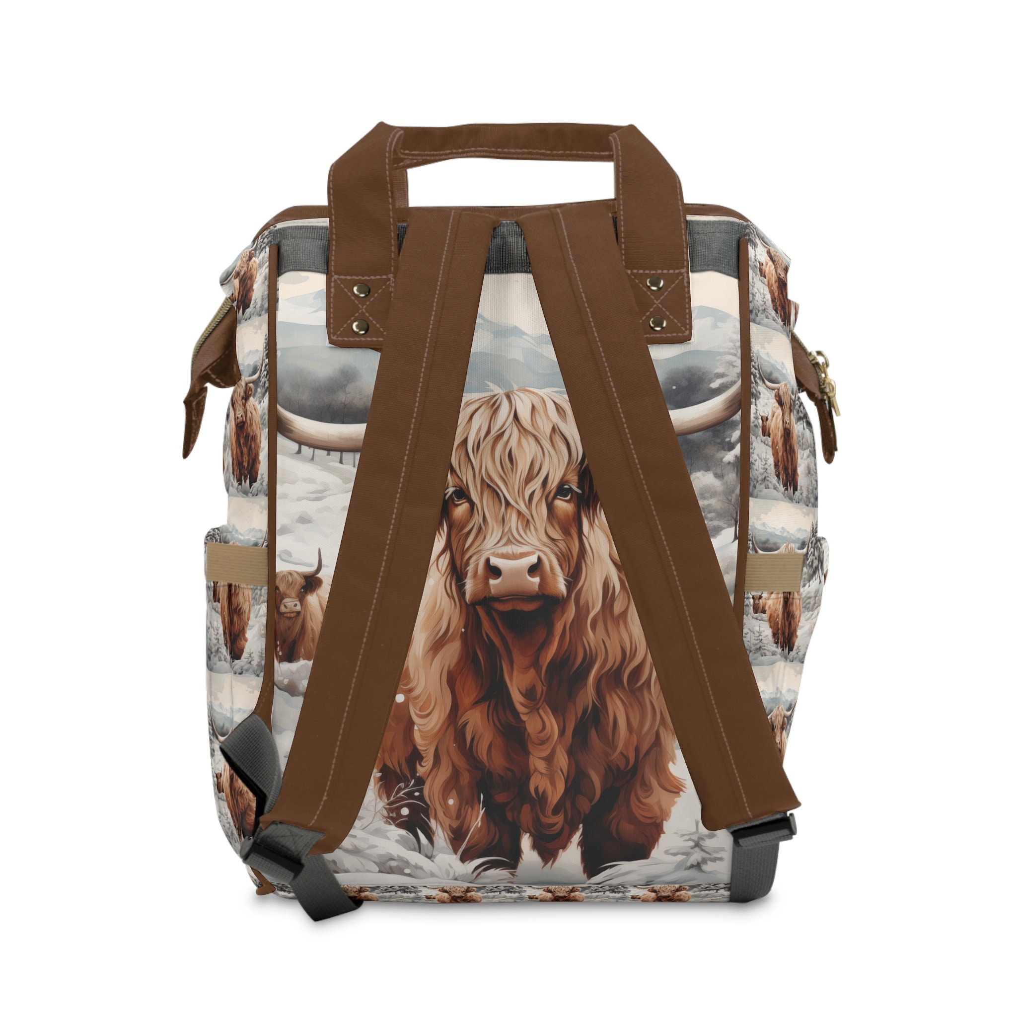 Personalized Highland Cow Backpack, Highland Cattle Diaper Bag - Etsy