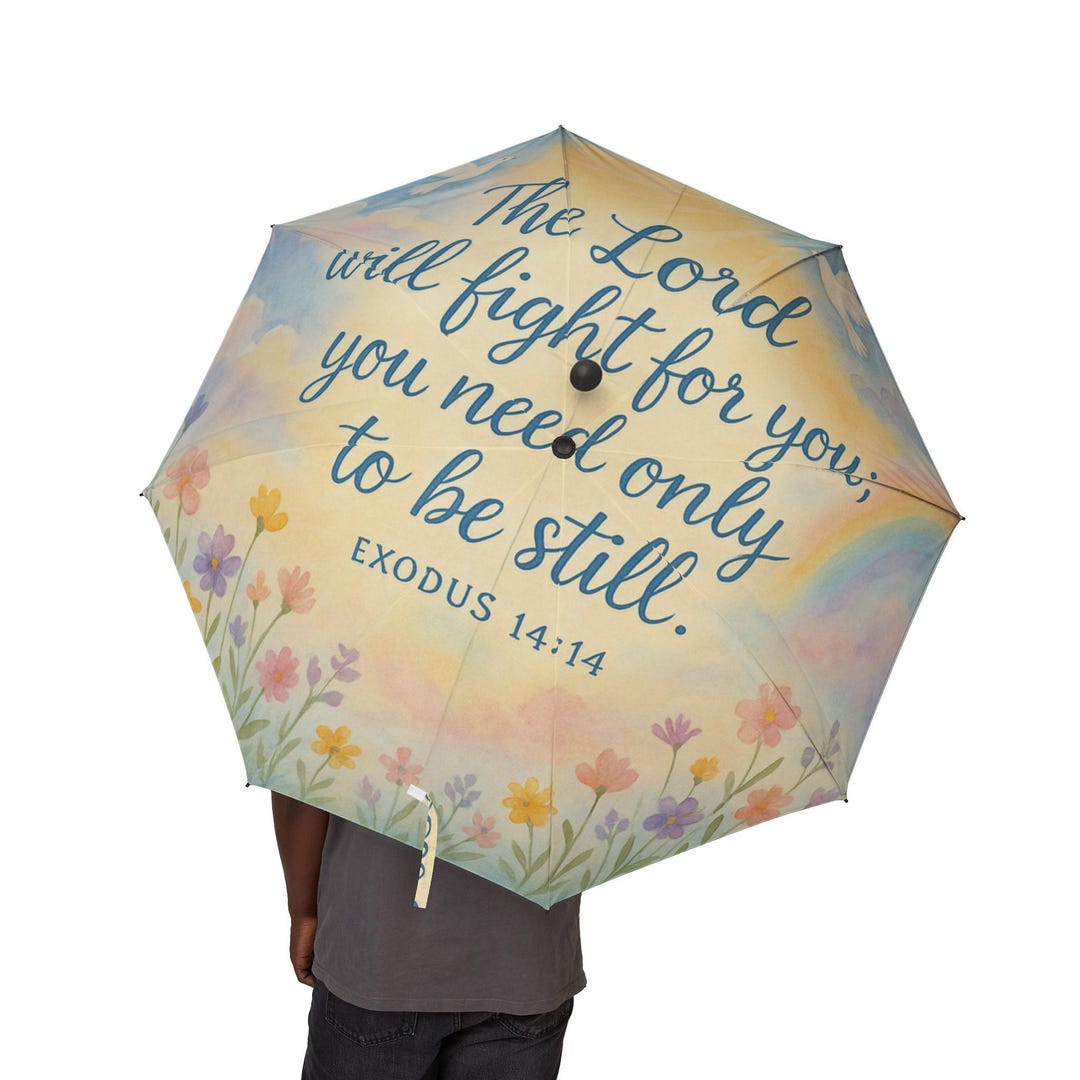 Foldable Umbrella 2, Bible Quote the Lord Will Fight for You ...
