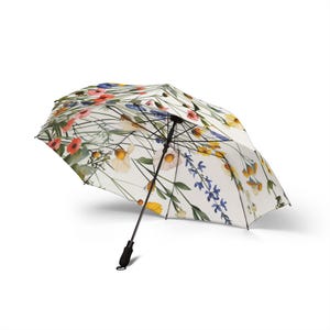 Wildflowers Foldable Umbrella - Floral Rain Umbrella, Compact Travel ...
