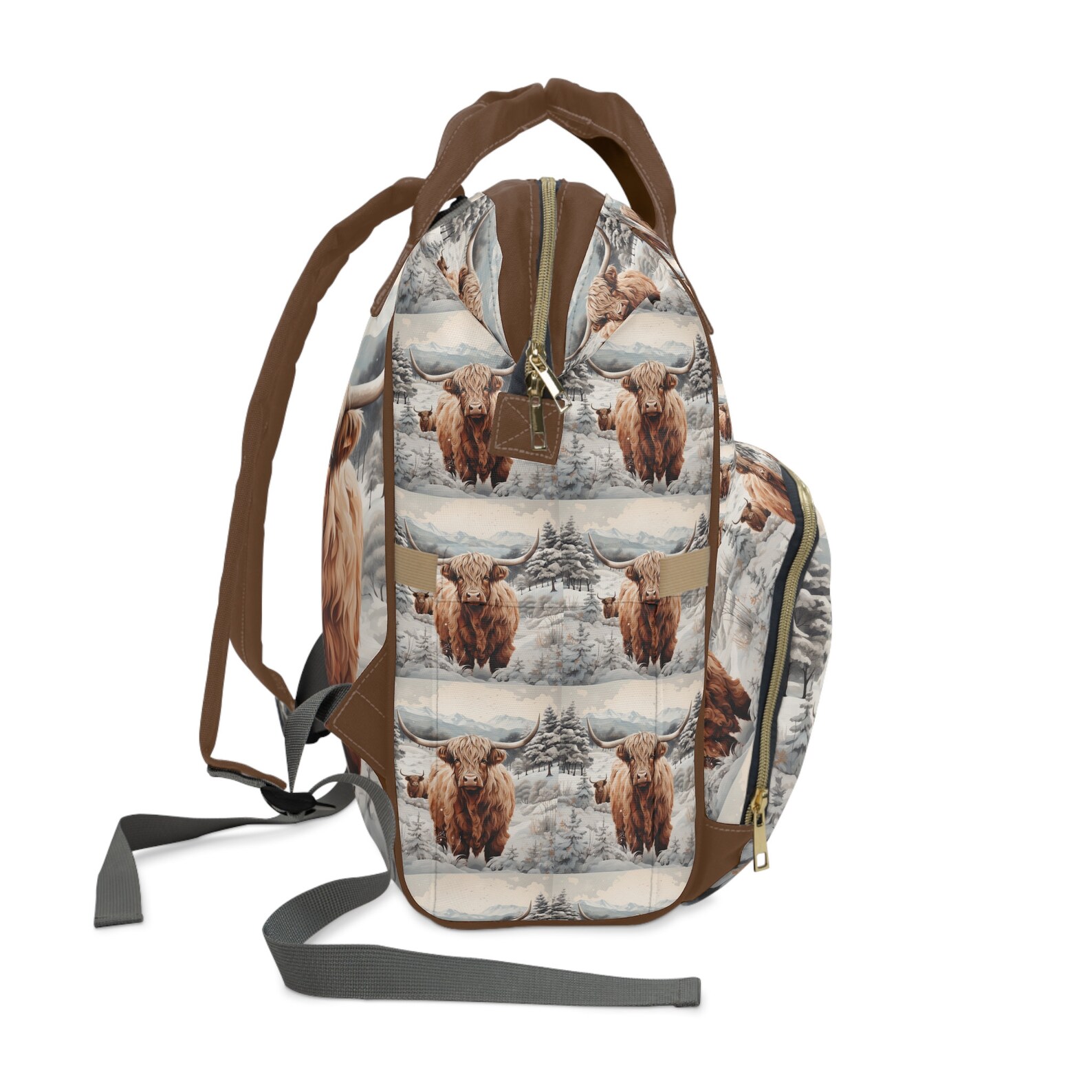 Personalized Highland Cow Backpack, Highland Cattle Diaper Bag - Etsy