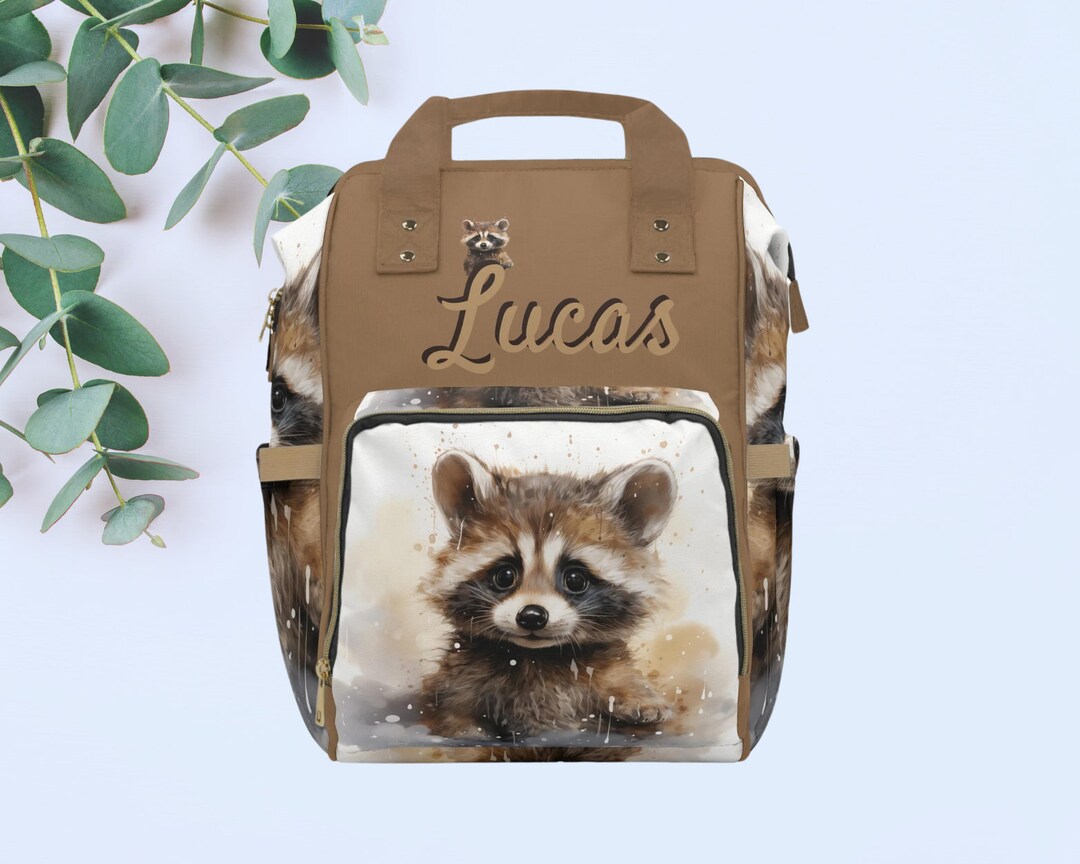 Custom Personalized Cute Raccoon Backpack / Diaper Bag - Etsy