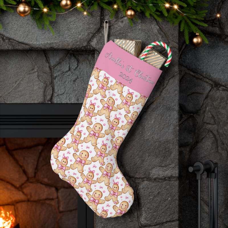 Gingerbread Stocking - Etsy