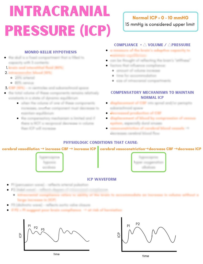 ICP Nursing Notes - Etsy