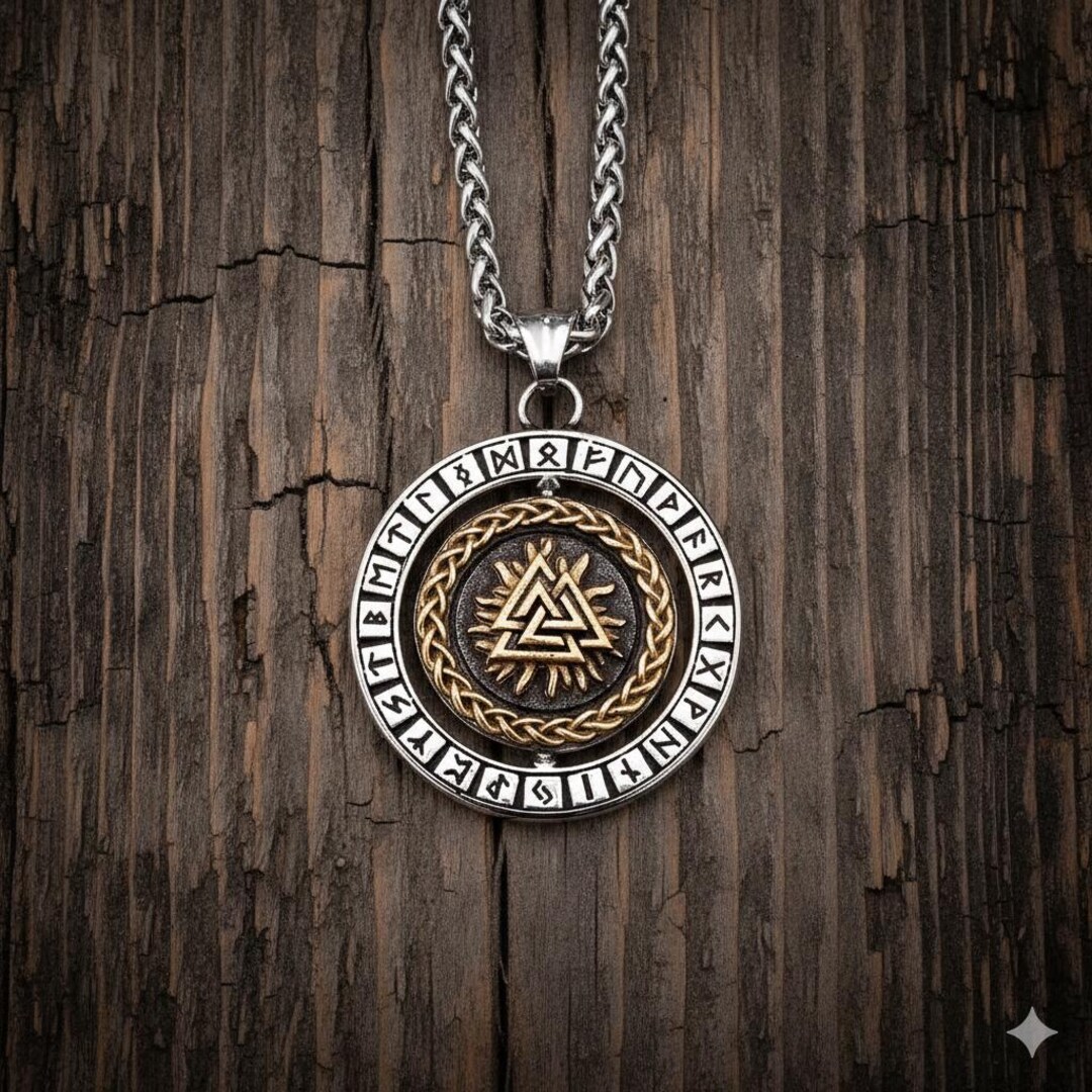 Valknut Viking Pendant Stainless Steel | Norse Runes Amulet | Celtic ...