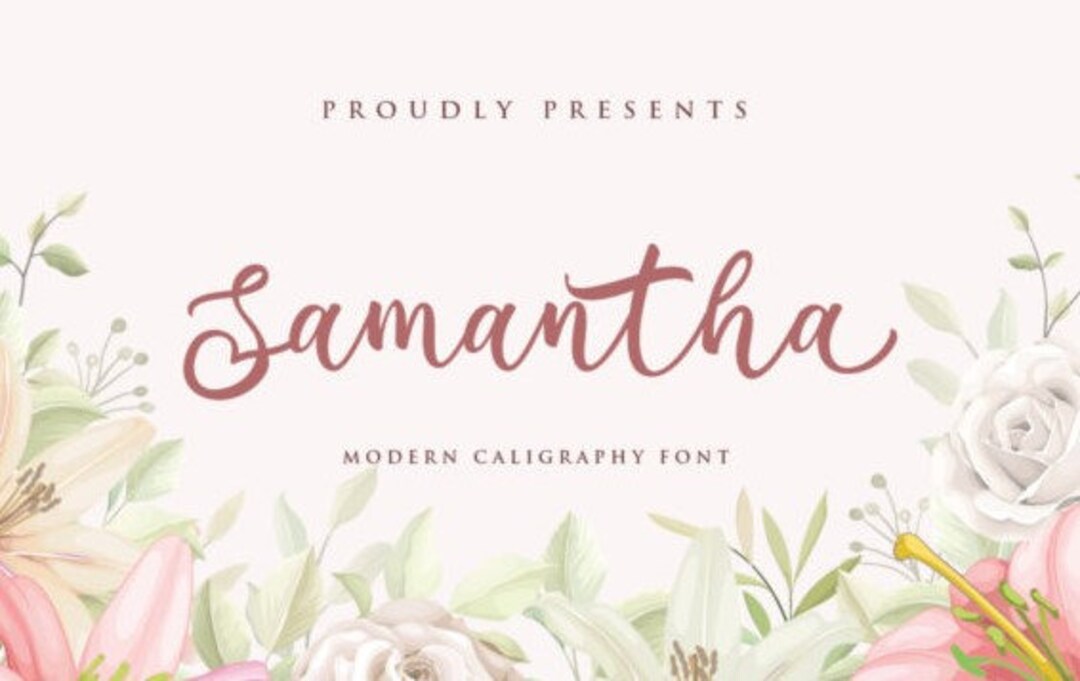 Samantha Font, Calligraphy Font, Handwritten Font, Procreate Font ...