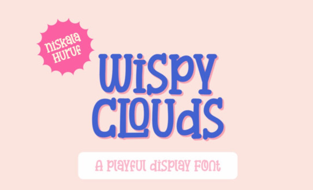 Wispy Clouds Font, Beautiful Font, Script Font, Handwritten Font, Branding Font, Wedding Font ...
