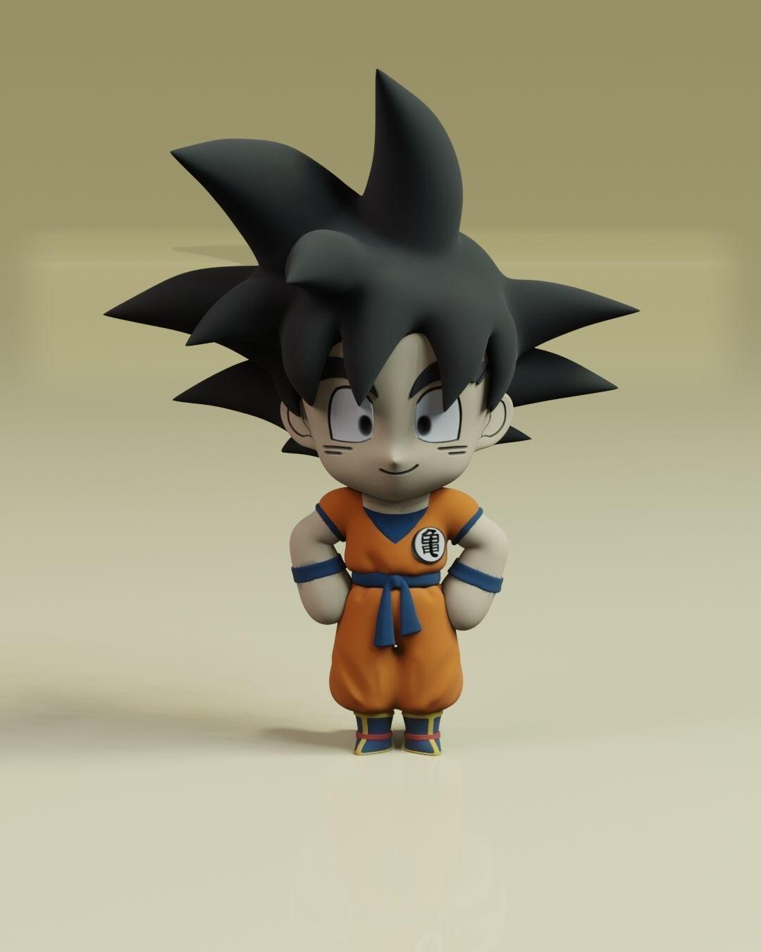 Chibi Goku STL File - 3D Printable Anime Figurine für DIY Fans ...