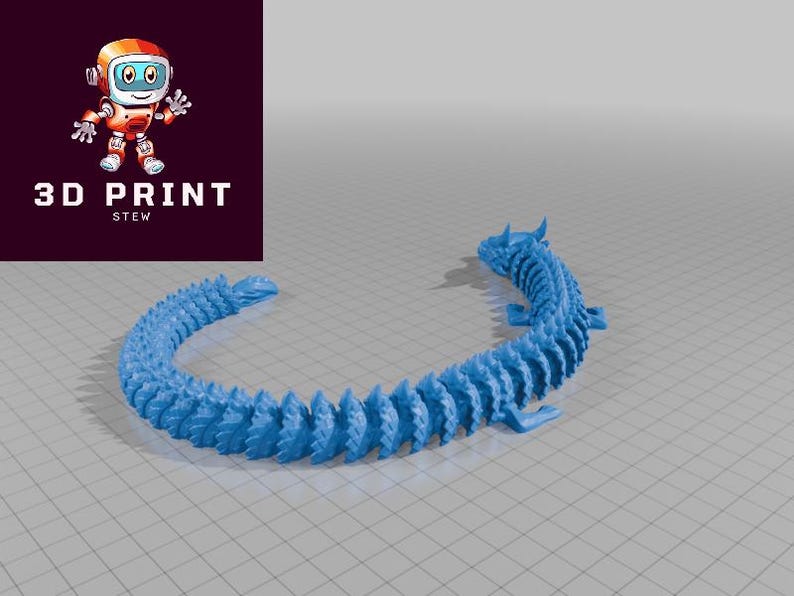Demon Dragon 3D Printing Files Articulated Fantasy Creature - Etsy