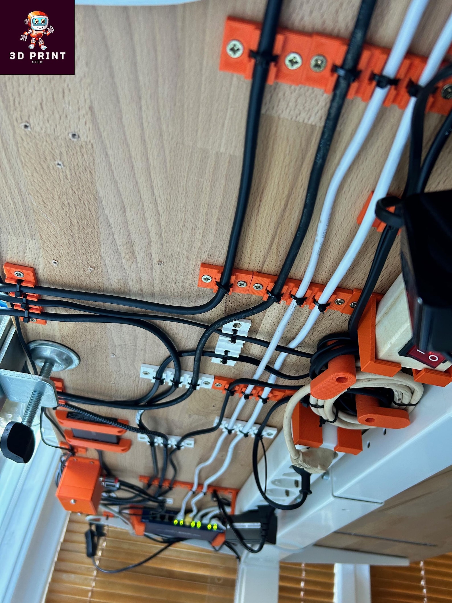 Limited-time 20% Off Cable Organizer STL 3D Printable Desk Wire Holder ...