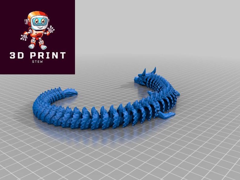Demon Dragon 3D Printing Files Articulated Fantasy Creature - Etsy