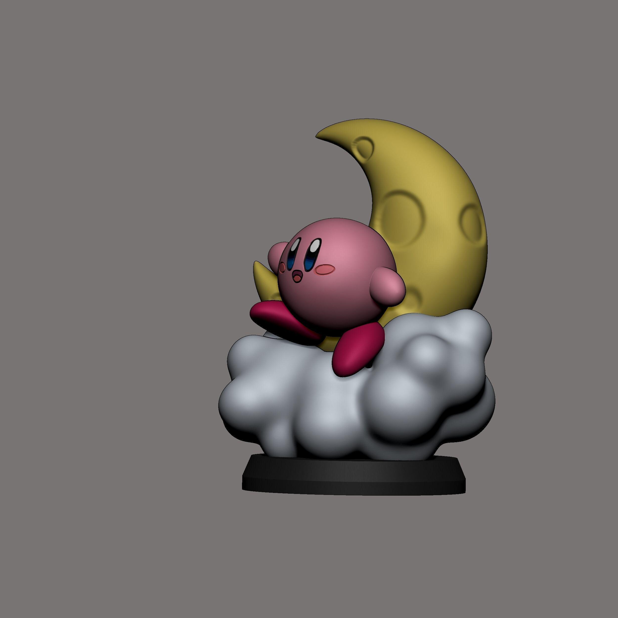 Kirby 3D Printable STL – Cute Kirby Moon and Cloud Model | Gaming ...