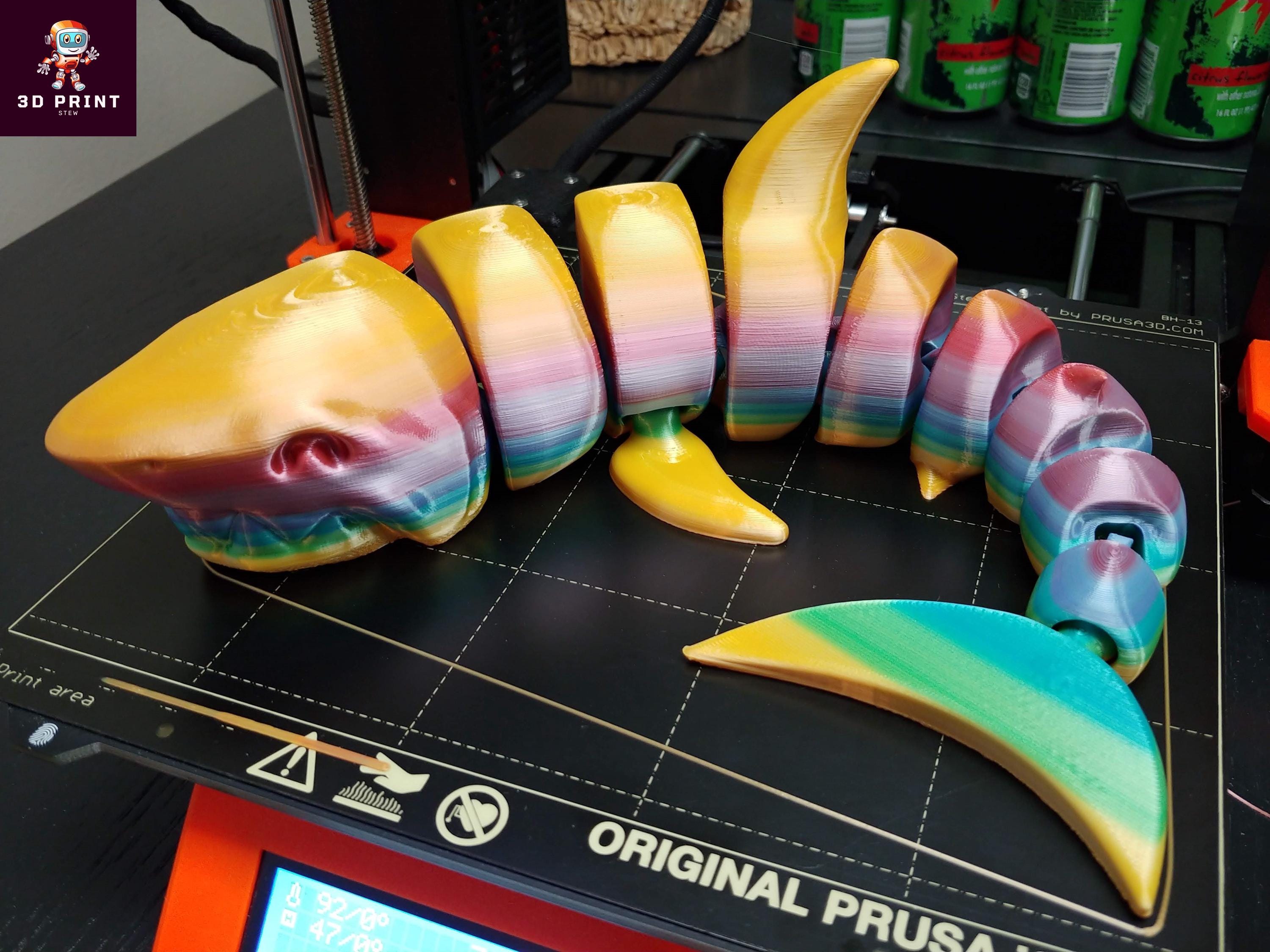 3D Printable Articulated Shark Files Perfect for Marine Lovers - Etsy