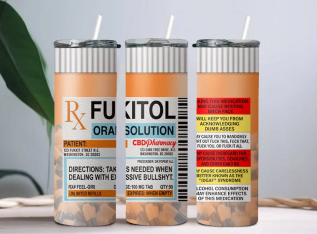 Fukitol (personalized With Name) Drinking Tumbler Resuable Straw Gift ...