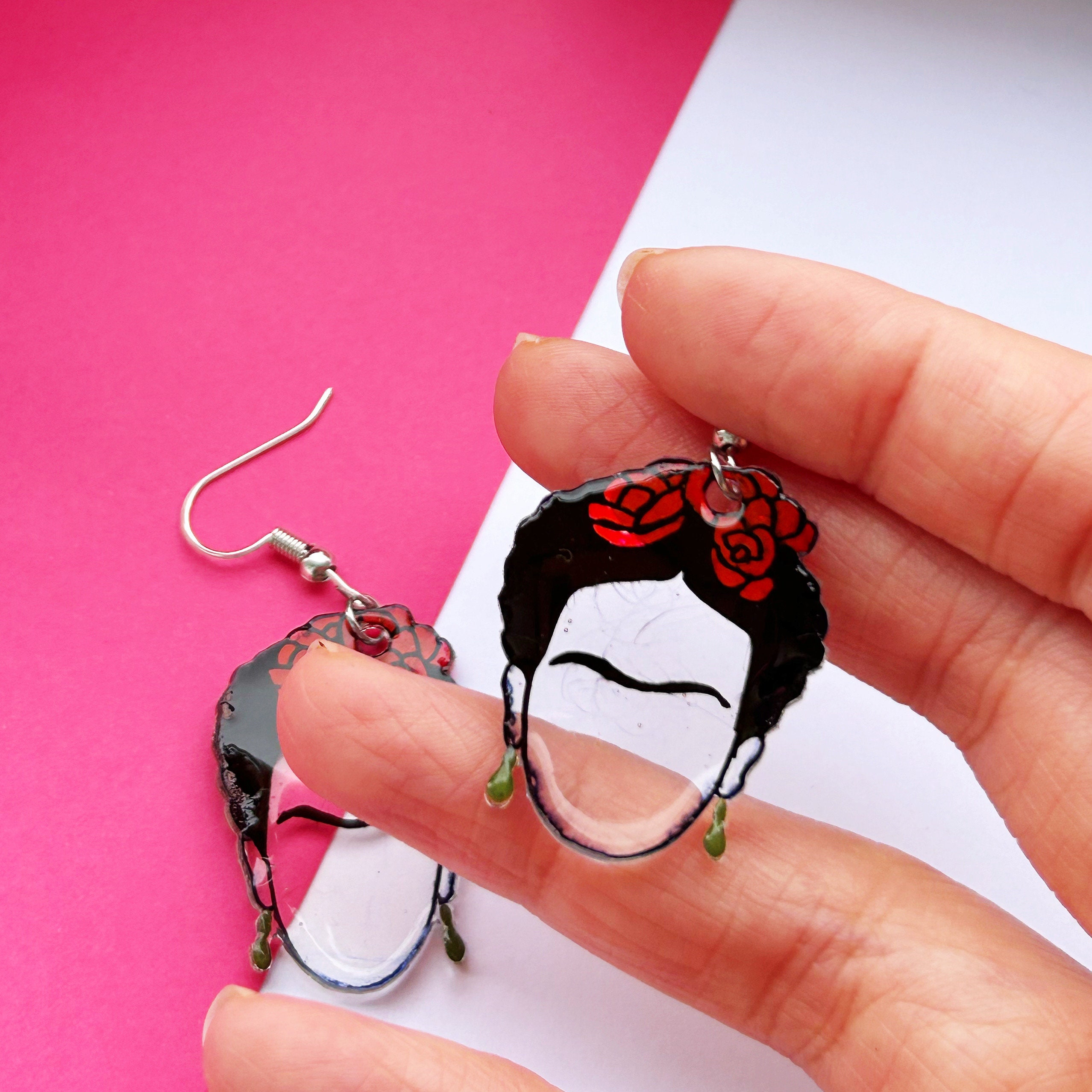 Frida Kahlo Shrink Plastic Earrings - Etsy