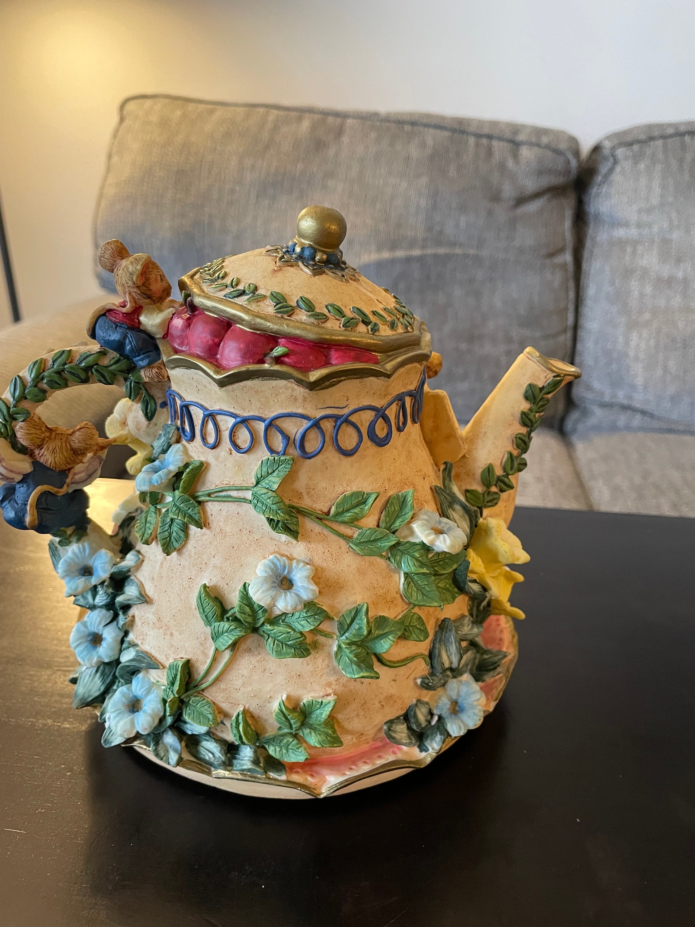 Animated Music Box Tea for Two Porcelain Teapot Lots of Mice - Etsy