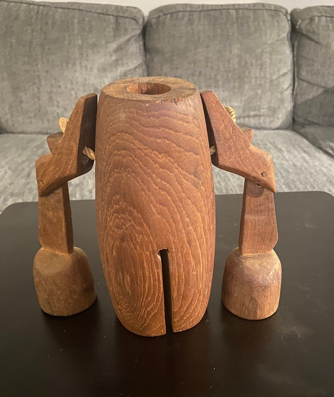 Hand Carved Wood Double Clapper Livestock Bell - Etsy