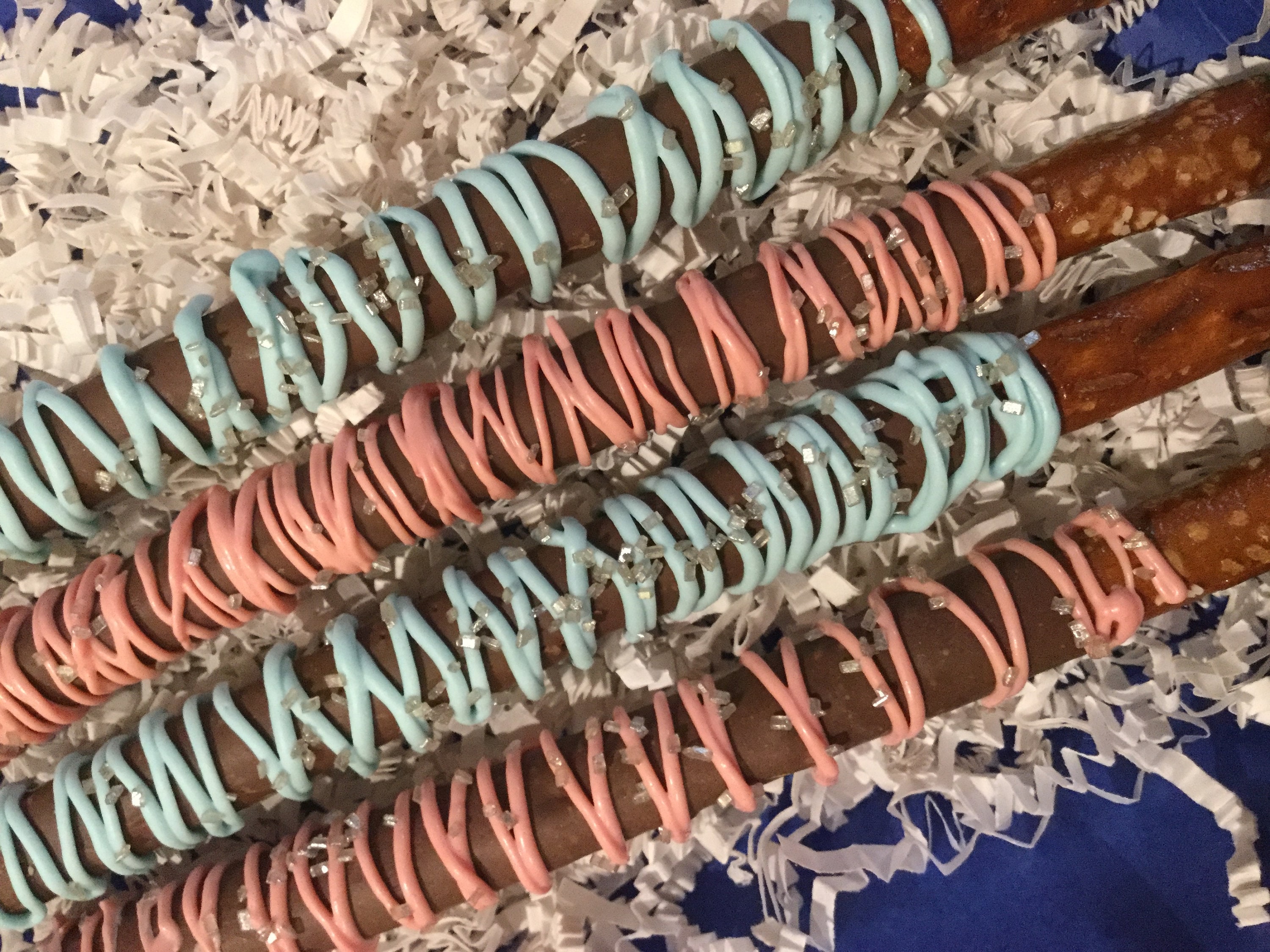 Pink Variety Chocolate Covered Pretzel Rods. Party Favors Birthday ...