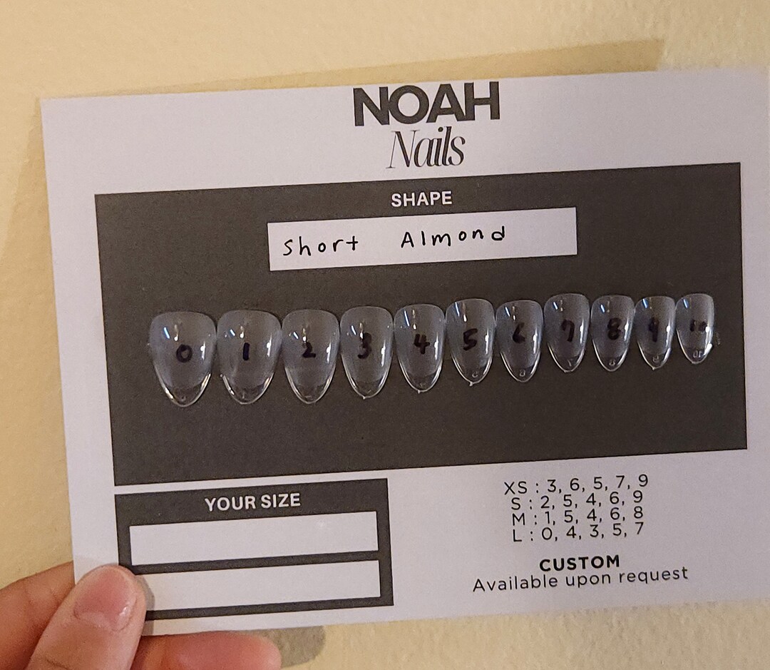 SIZE GUIDE / Gel Nails/ Handmade Nails / Press on Nails - Etsy