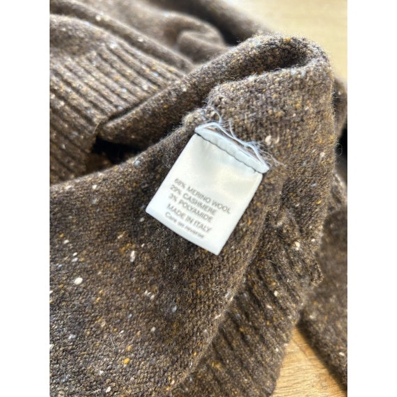 90s Mens Medium Merino Wool Cashmere Speckled Knit 1/… - Gem
