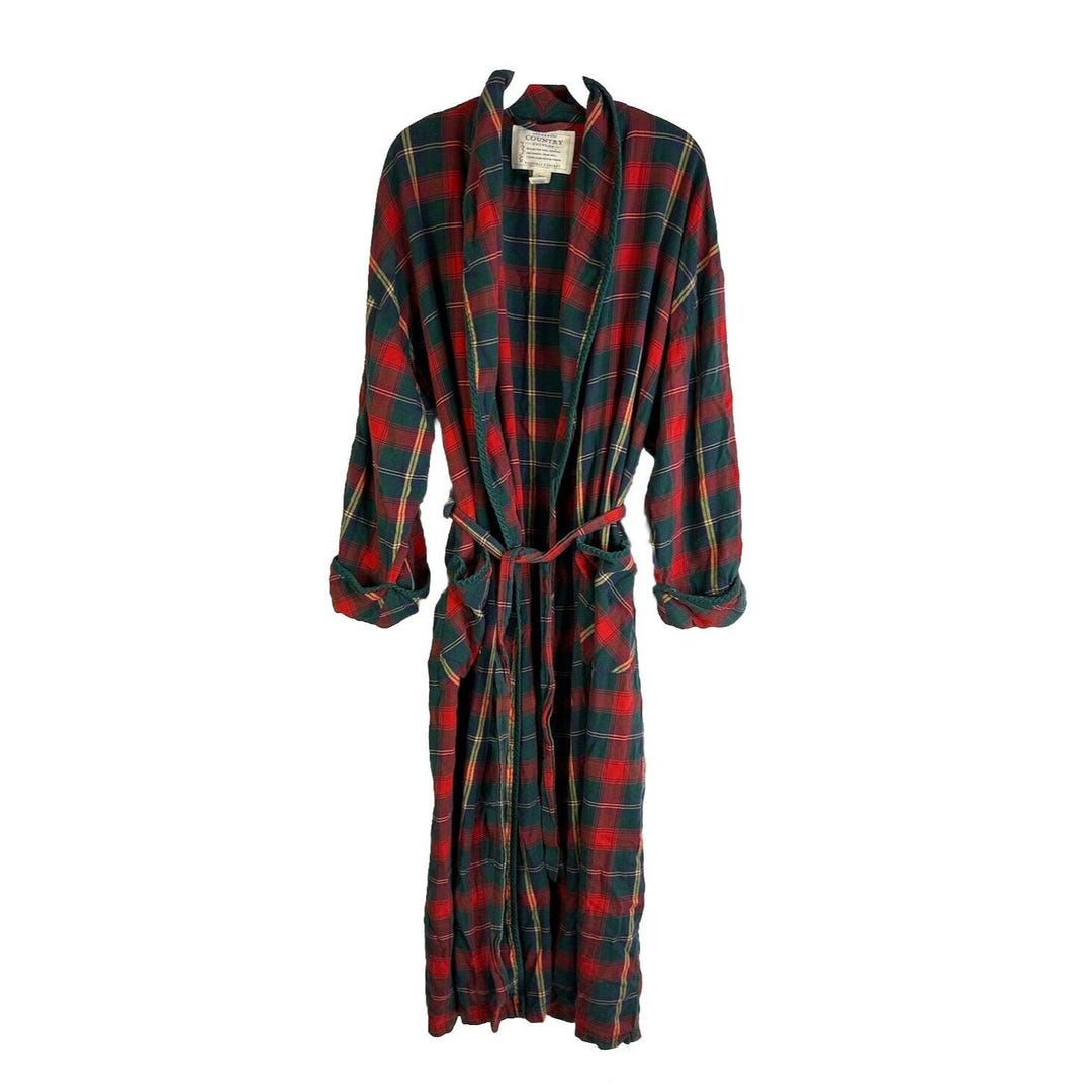 90s Victorias Secret Country Tartan Plaid Bath Robe Womens Medium ...