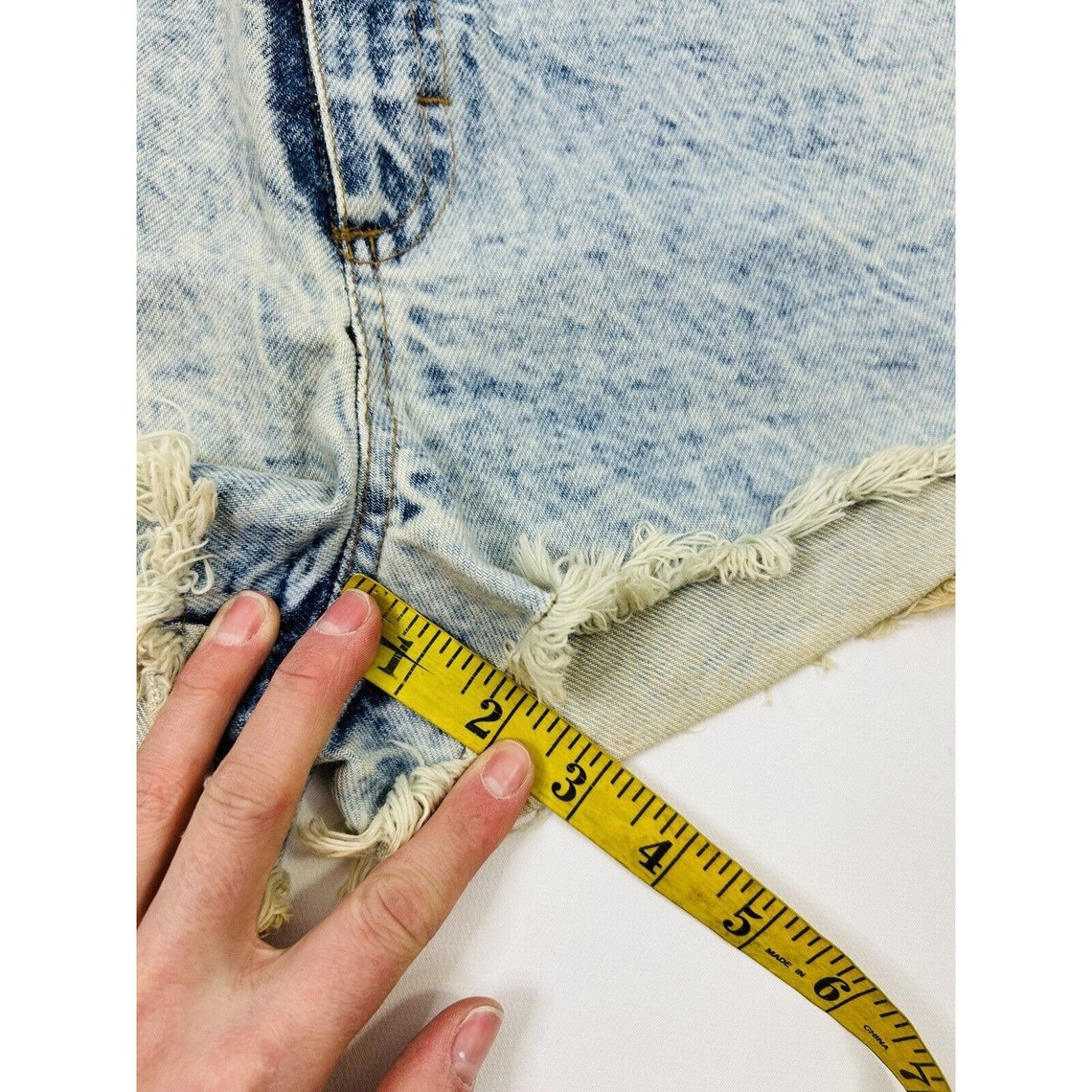 NOS 80s Womens 11/12 Acid Washed Cut off High Rise Denim Jean Booty ...