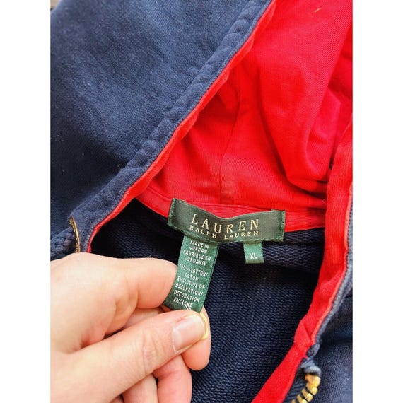 90s Lauren Ralph Lauren Womens XL Crest Monogram Cres… - Gem