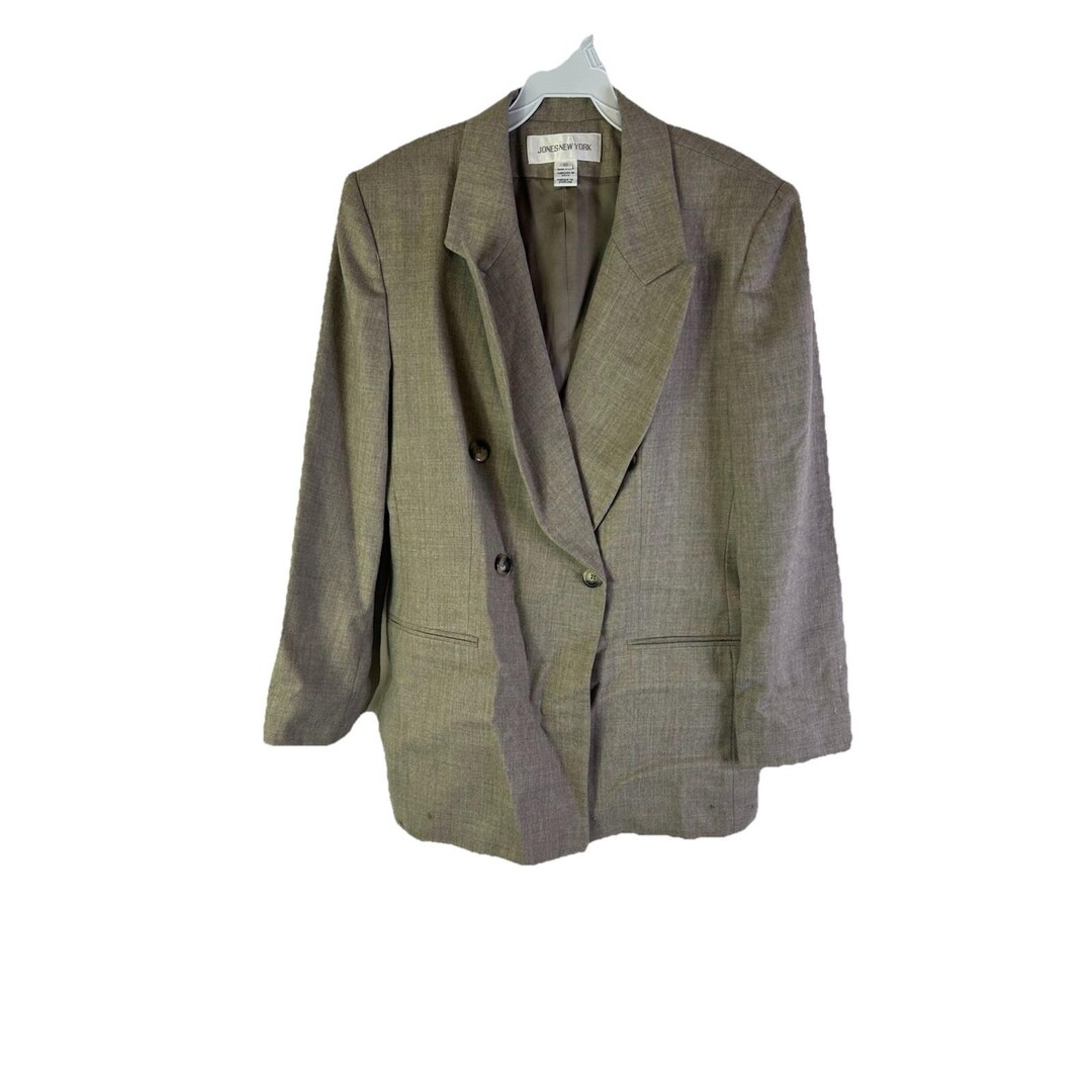 80s Capsule Luxury Blazer Womens 10 Wool Double Breasted Oversized ...
