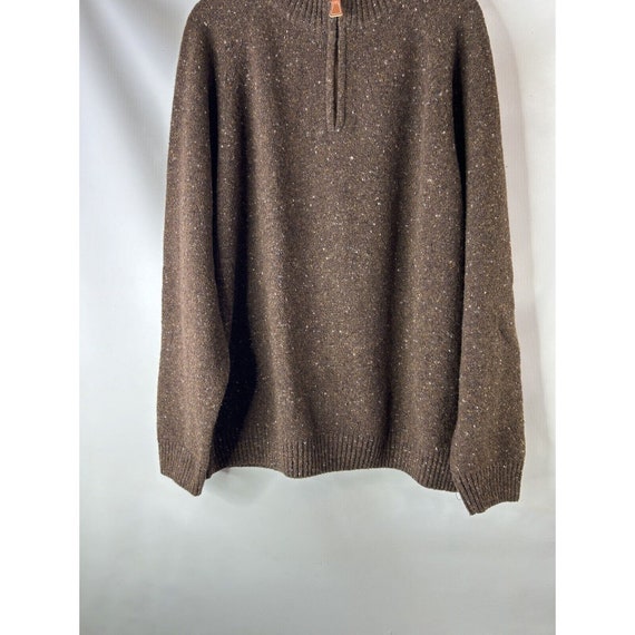 90s Mens Medium Merino Wool Cashmere Speckled Knit 1/… - Gem