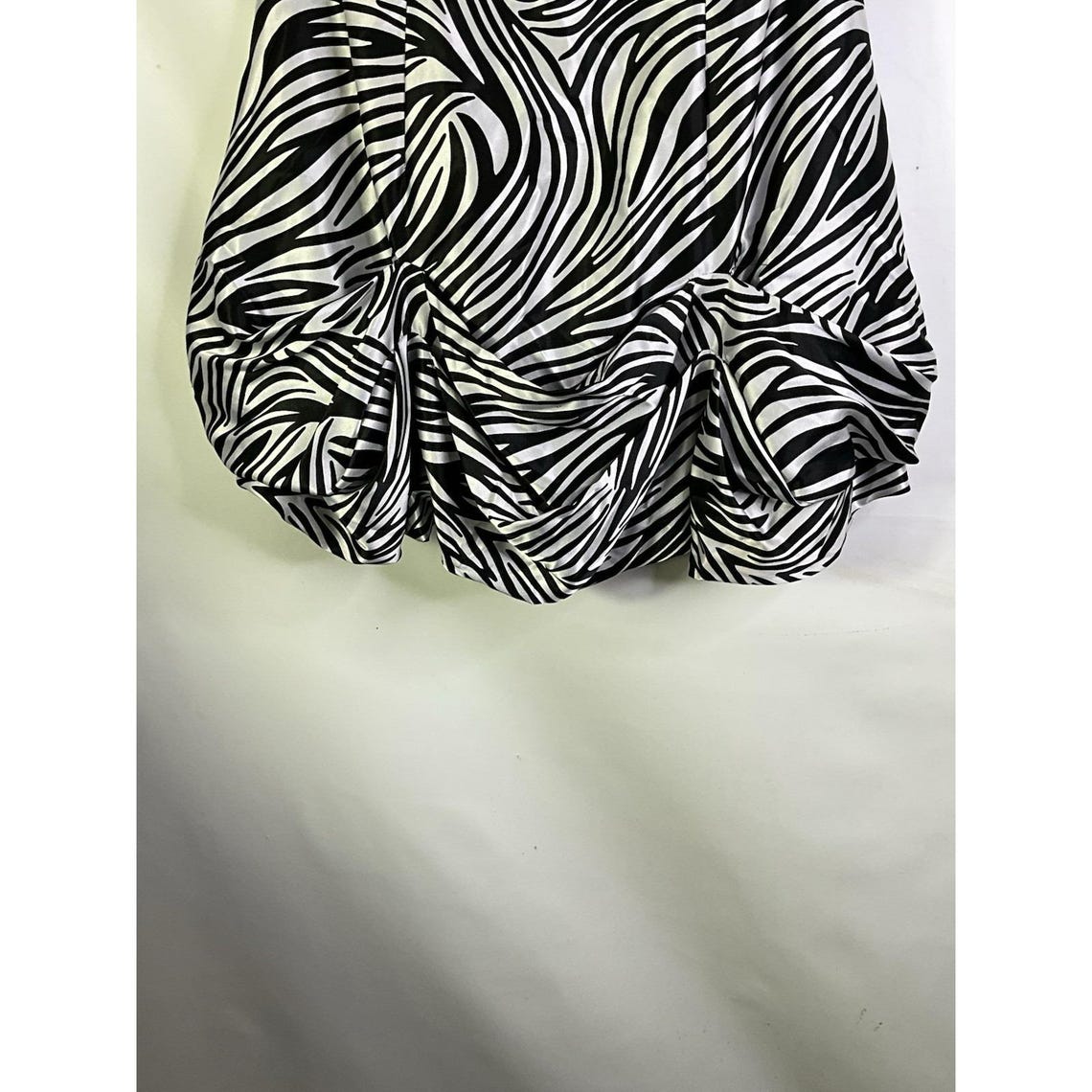 Y2K Jessica Mcclintock Gunne Sax Satin Zebra Bow Bubble Mini Dress 3 ...