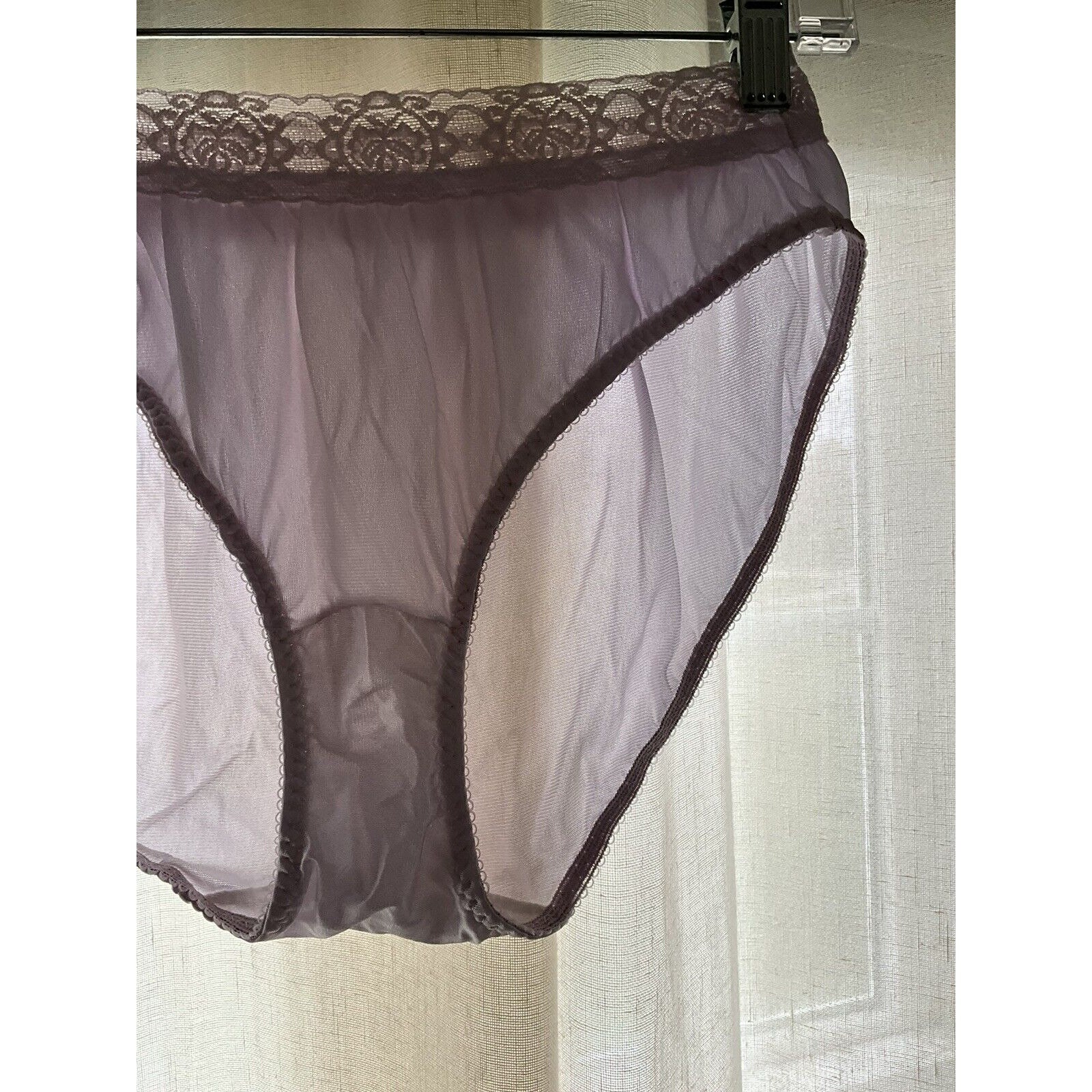 VTG 80s Womens 7 Sheer Nylon Lace Mushroom Gusset Brief Panties USA ...