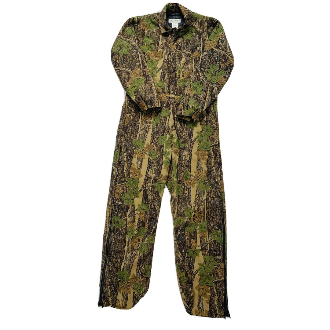 80s Gander Mountain Mens Medium Camo Insulated Coveralls USA, Vintage ...