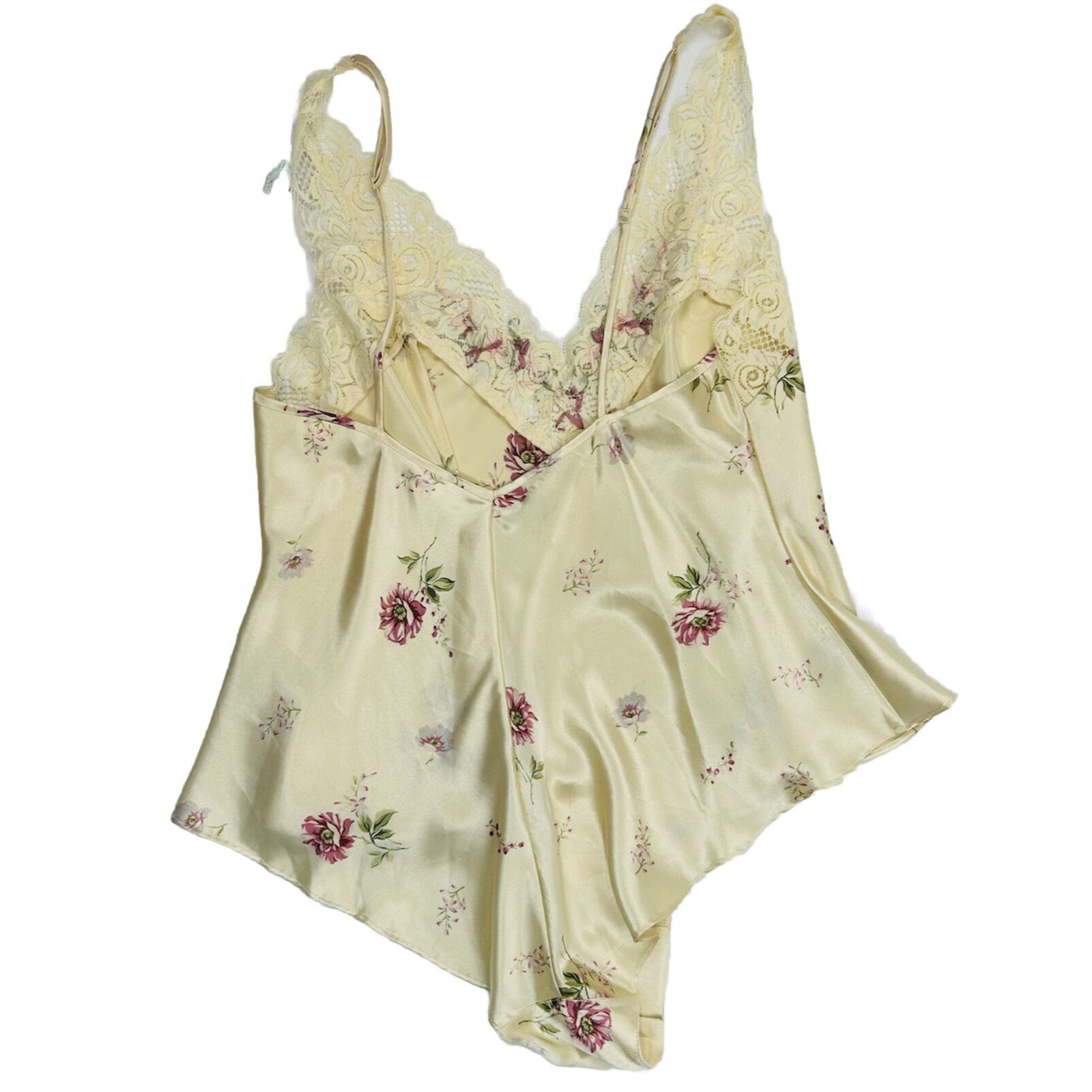 90s Victorias Secret Womens S Country Floral Lace Snap Crotch Teddy ...