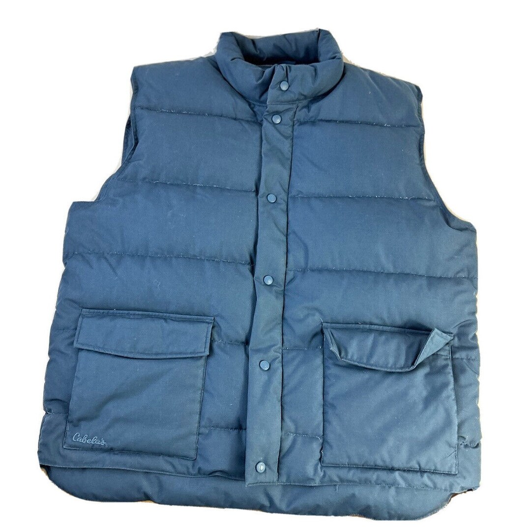 90s Cabelas Mens XL Tall Goose Down Fill Spell Out Puffer Vest - Etsy