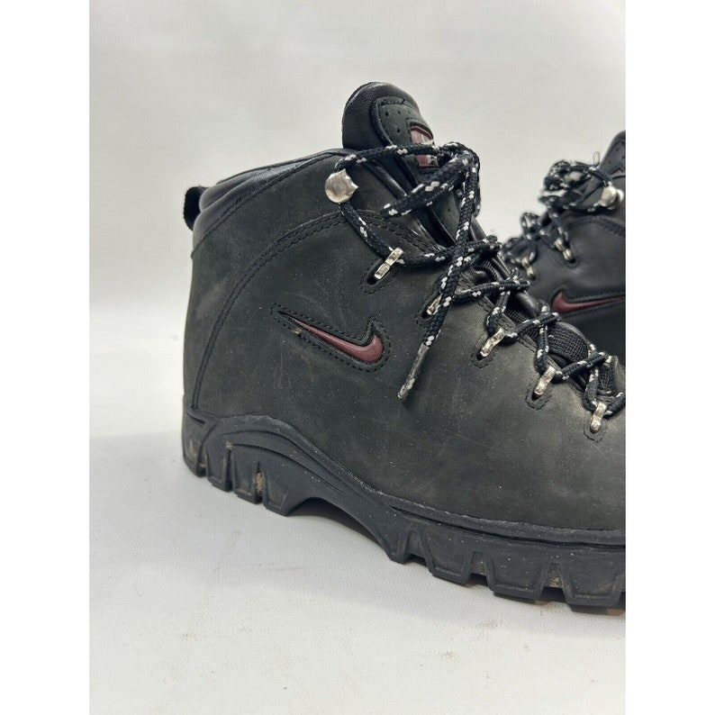 90s Nike ACG Mens 7.5 Womens 5.5 Black Mini Swoosh Hiking Trail Boots, Vintage Nike ACG Boots ...