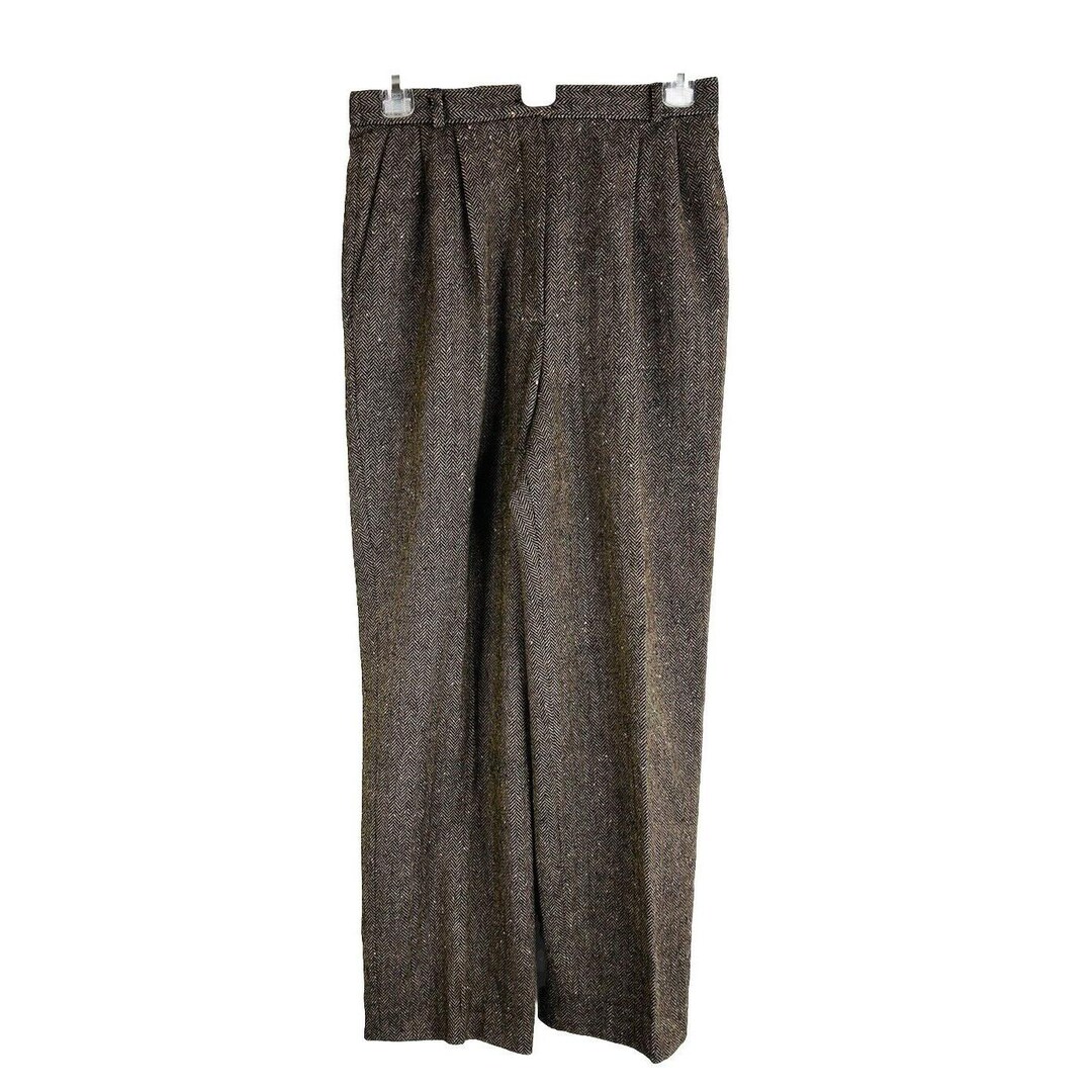 90s Pendleton Womens 8 Wool Herringbone Pleated Trousers Dress Pants ...
