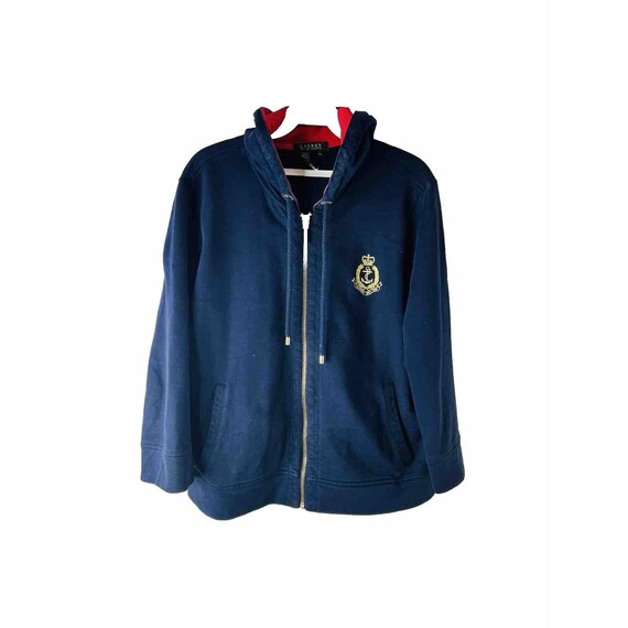 90s Lauren Ralph Lauren Womens XL Crest Monogram Cres… - Gem