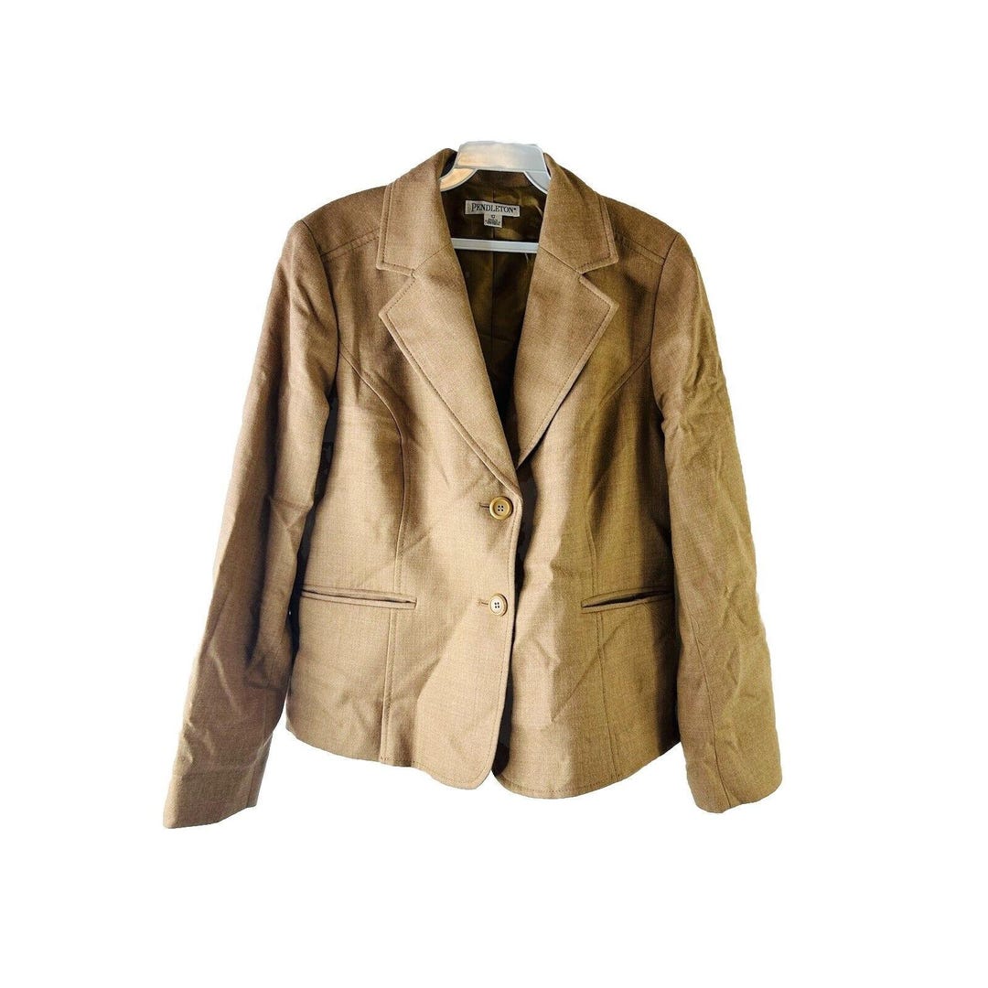 90s Pendleton Womens 10 Virgin Wool Blazer Cuffed Dress Pants Suit Set ...