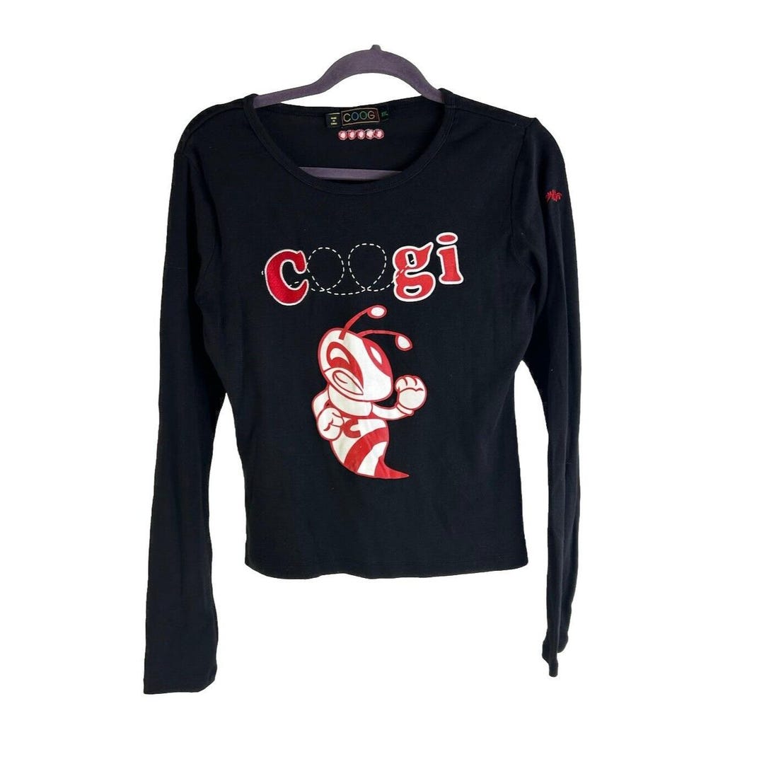 Y2K COOGI Spell Out Bumble Bee Graphic T Shirt Top Womens 2XL Hip Hop ...