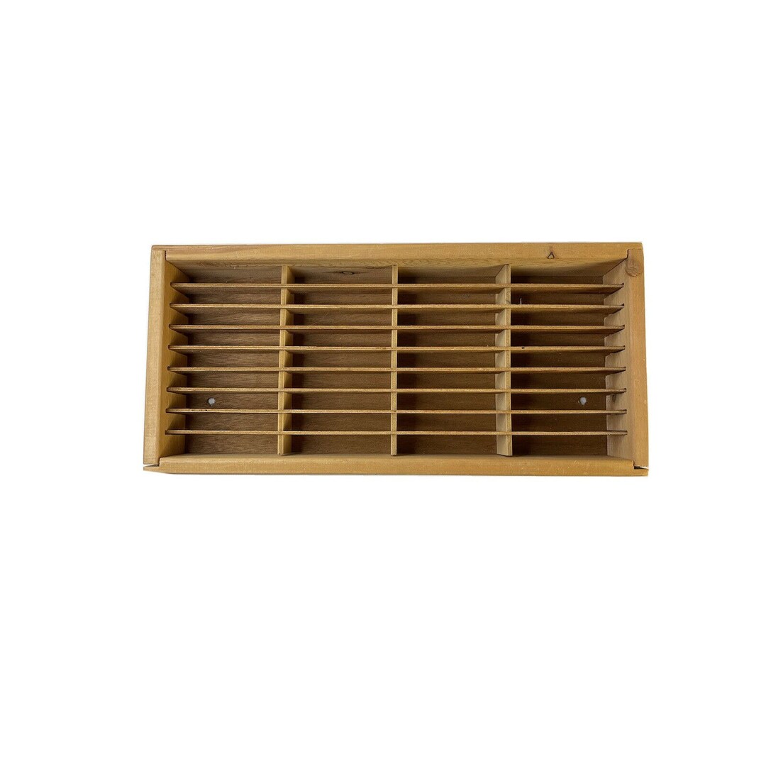 90s Napa Valley Wood Cassette Organizer Storage Shelf - Etsy