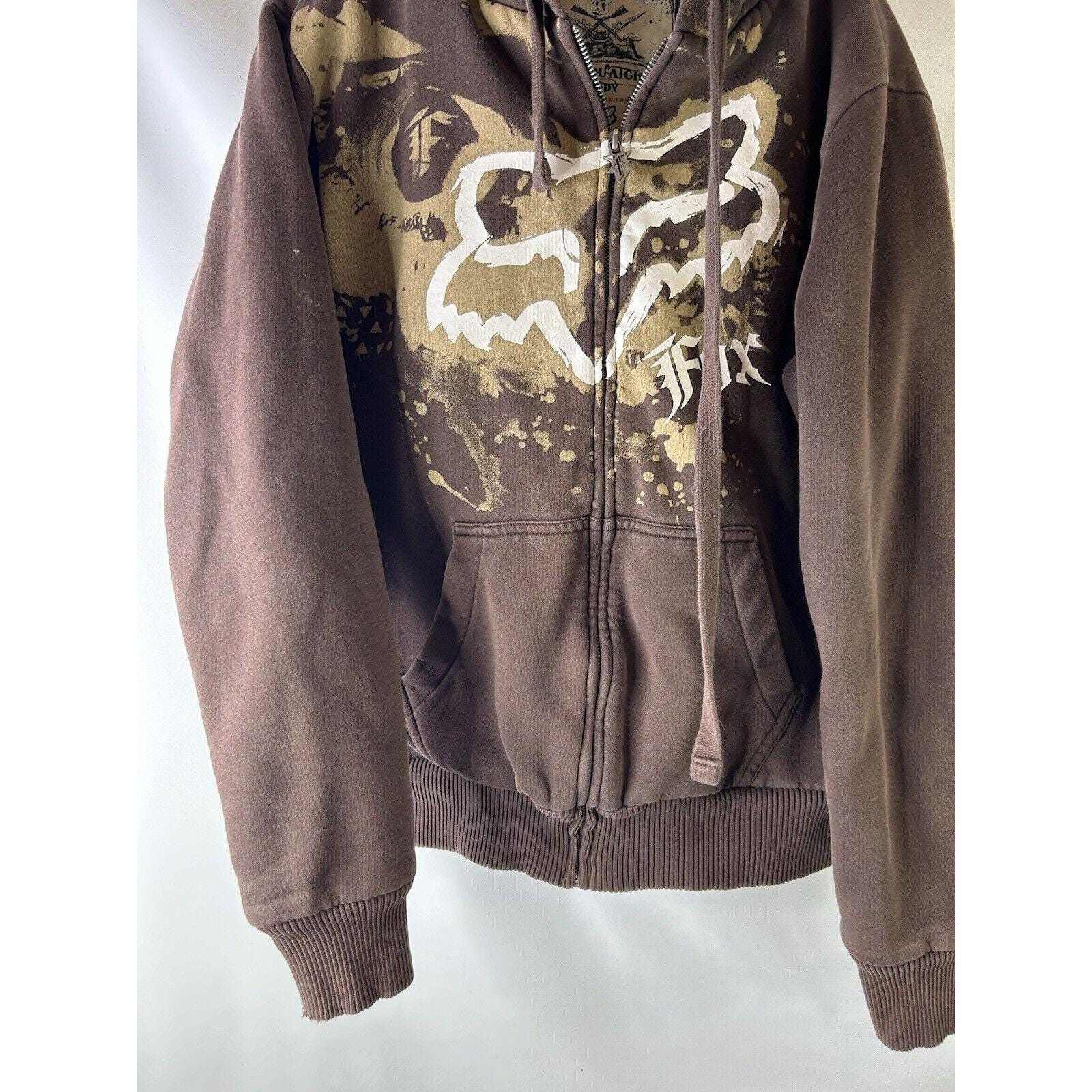 Y2K Fox Racing Sasquatch Hooded Sweatshirt Jacket Jesse Pinkman, Fox ...