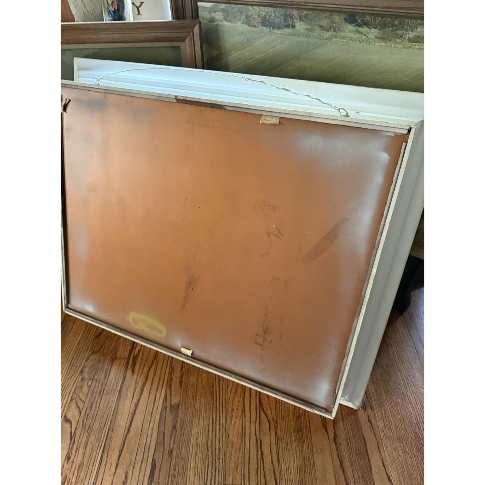 60s MCM Regency Mirrored Shadow Box Shelf Display White Ornate Gold ...