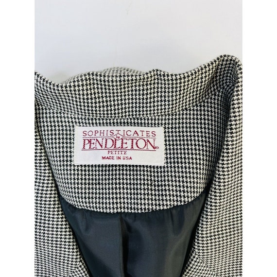 80s Pendleton Womens 10 Houndstooth Plaid Single Butt… - Gem