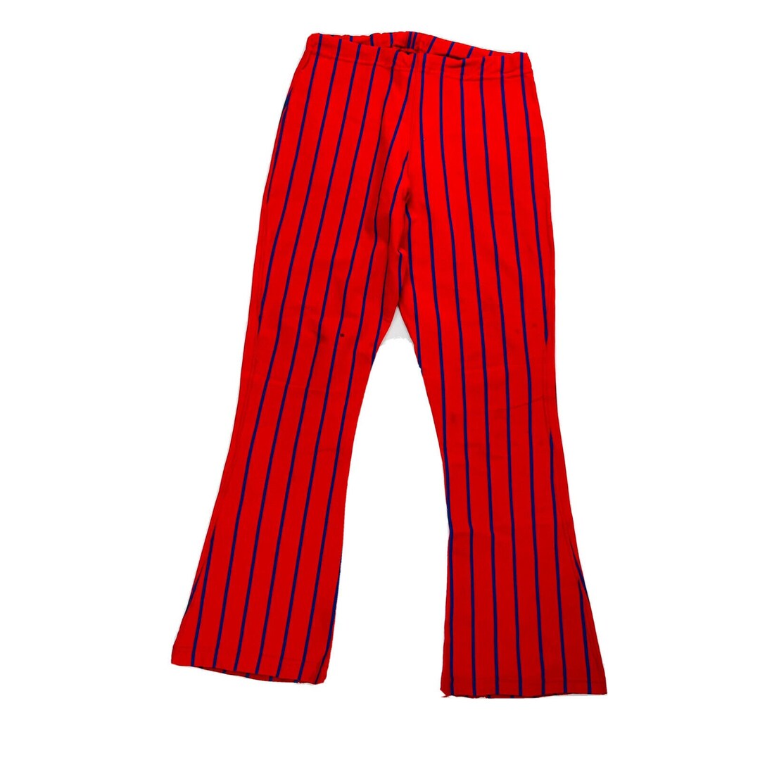 70s Sand Knit Mens 32 Color Block Striped Knit Basketball Warm up Pants ...